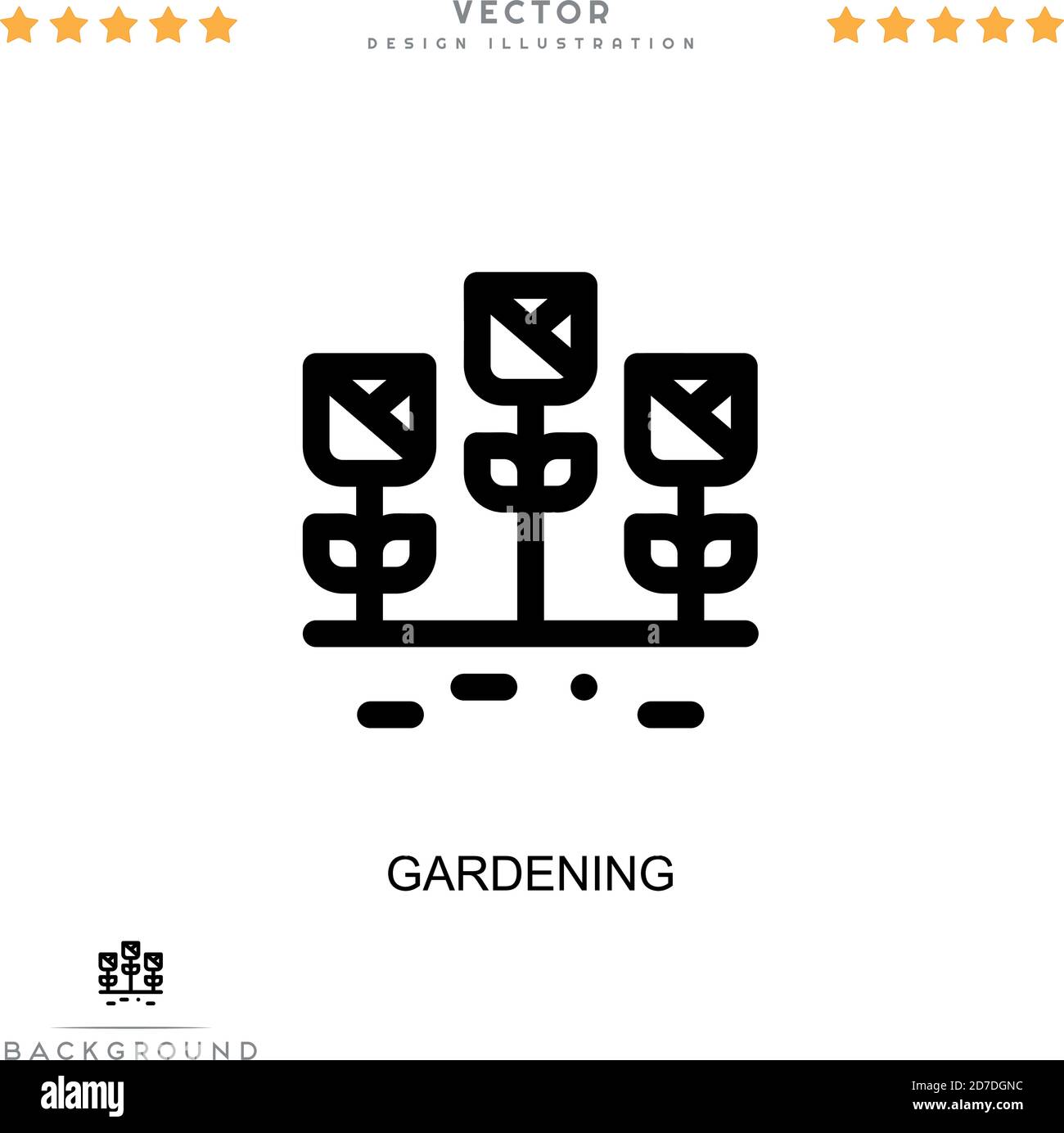 Gardening icon. Simple element from digital disruption collection. Line ...