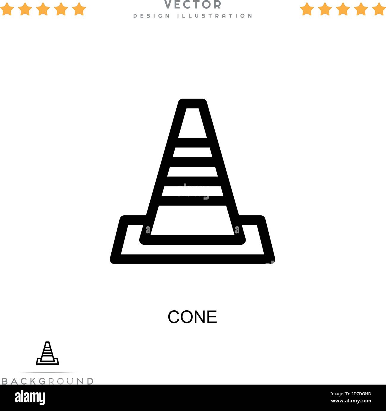Cone icon. Simple element from digital disruption collection. Line Cone ...