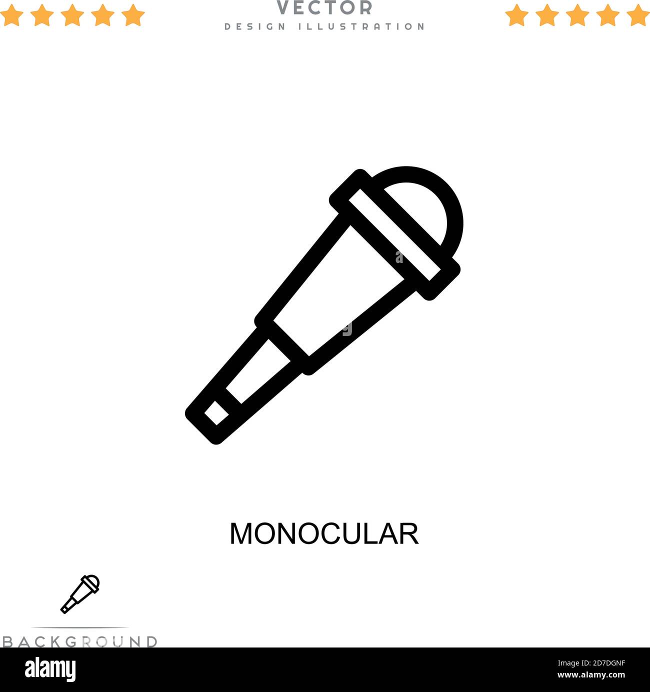 Monocular icon. Simple element from digital disruption collection. Line ...