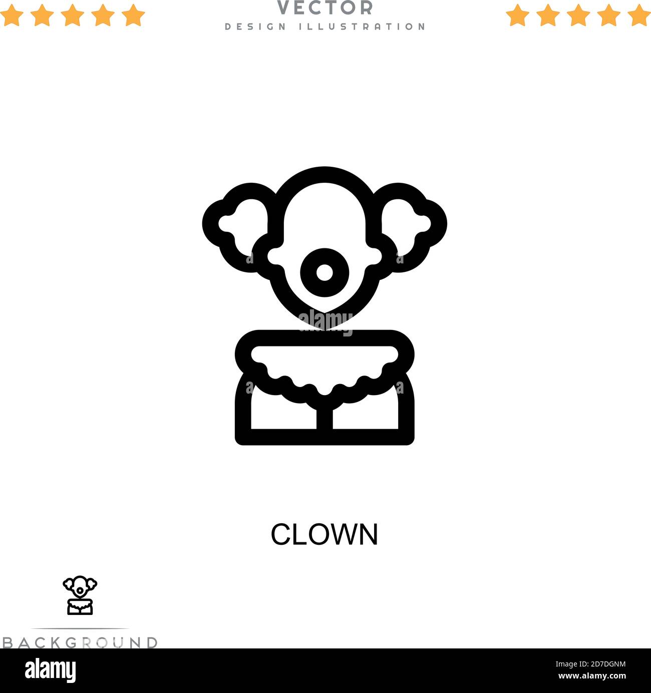 Clown icon. Simple element from digital disruption collection. Line ...