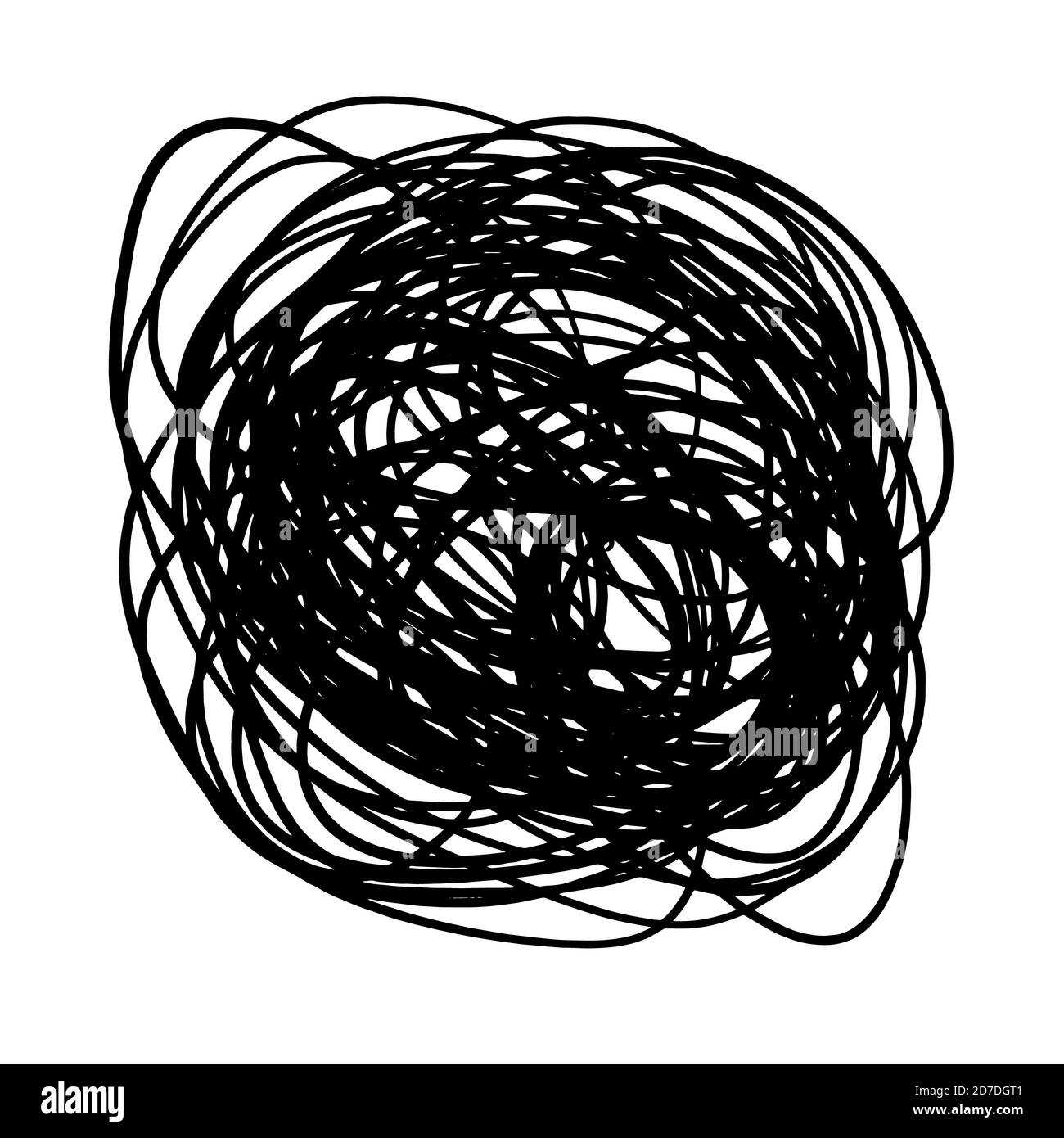 Hand drawn black line shape for text on white Stock Photo - Alamy