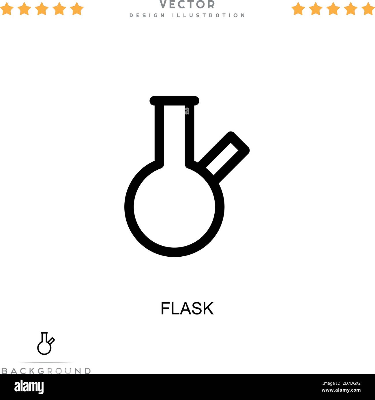 Flask icon. Simple element from digital disruption collection. Line ...
