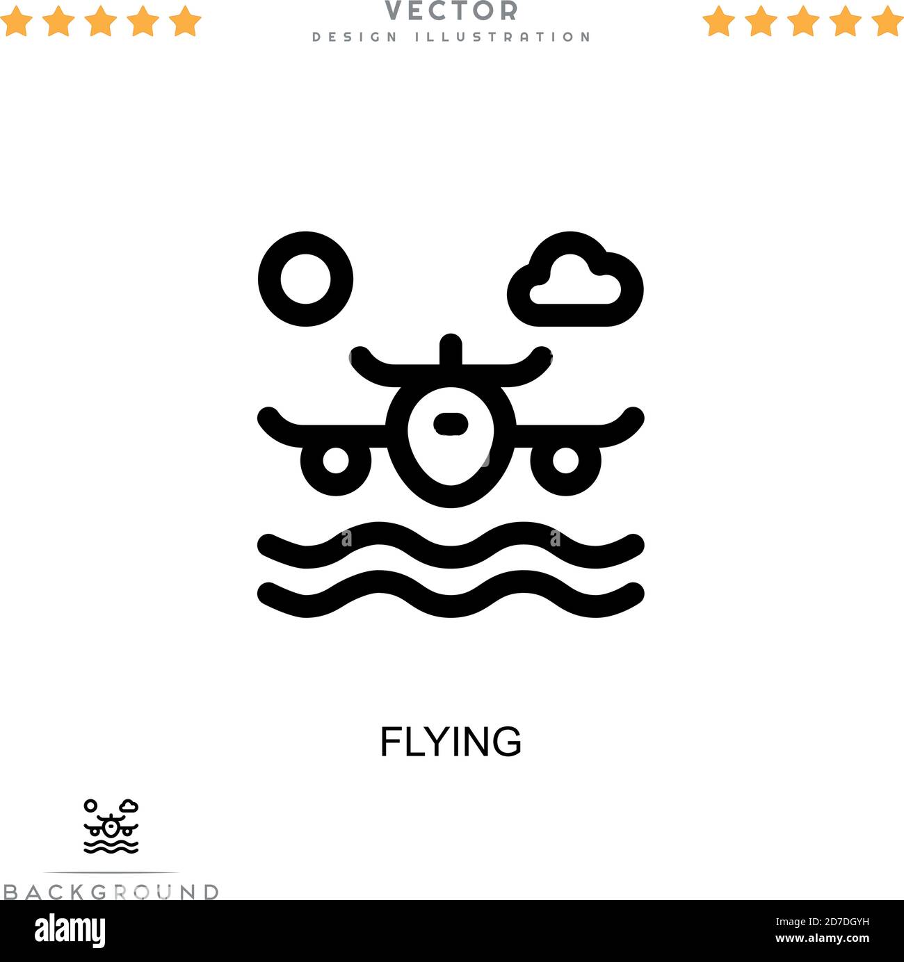 Flying icon. Simple element from digital disruption collection. Line ...