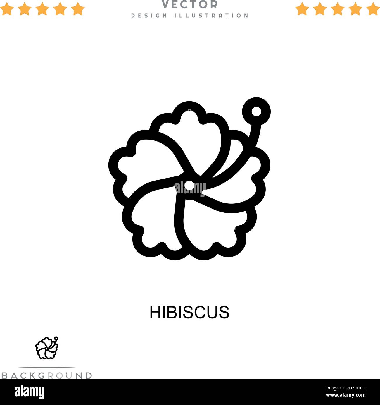 Hibiscus icon. Simple element from digital disruption collection. Line ...