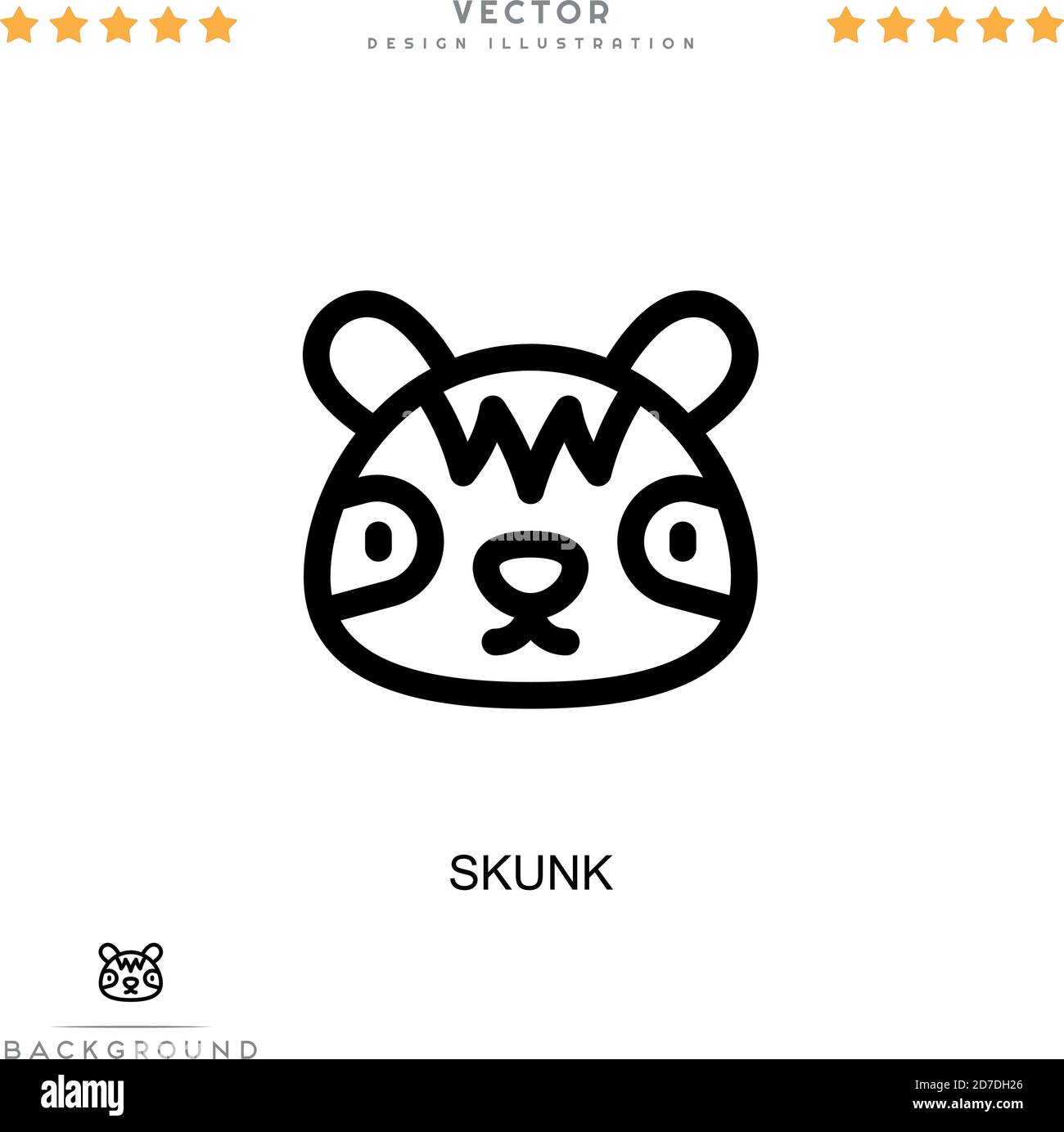 Skunk icon. Simple element from digital disruption collection. Line ...