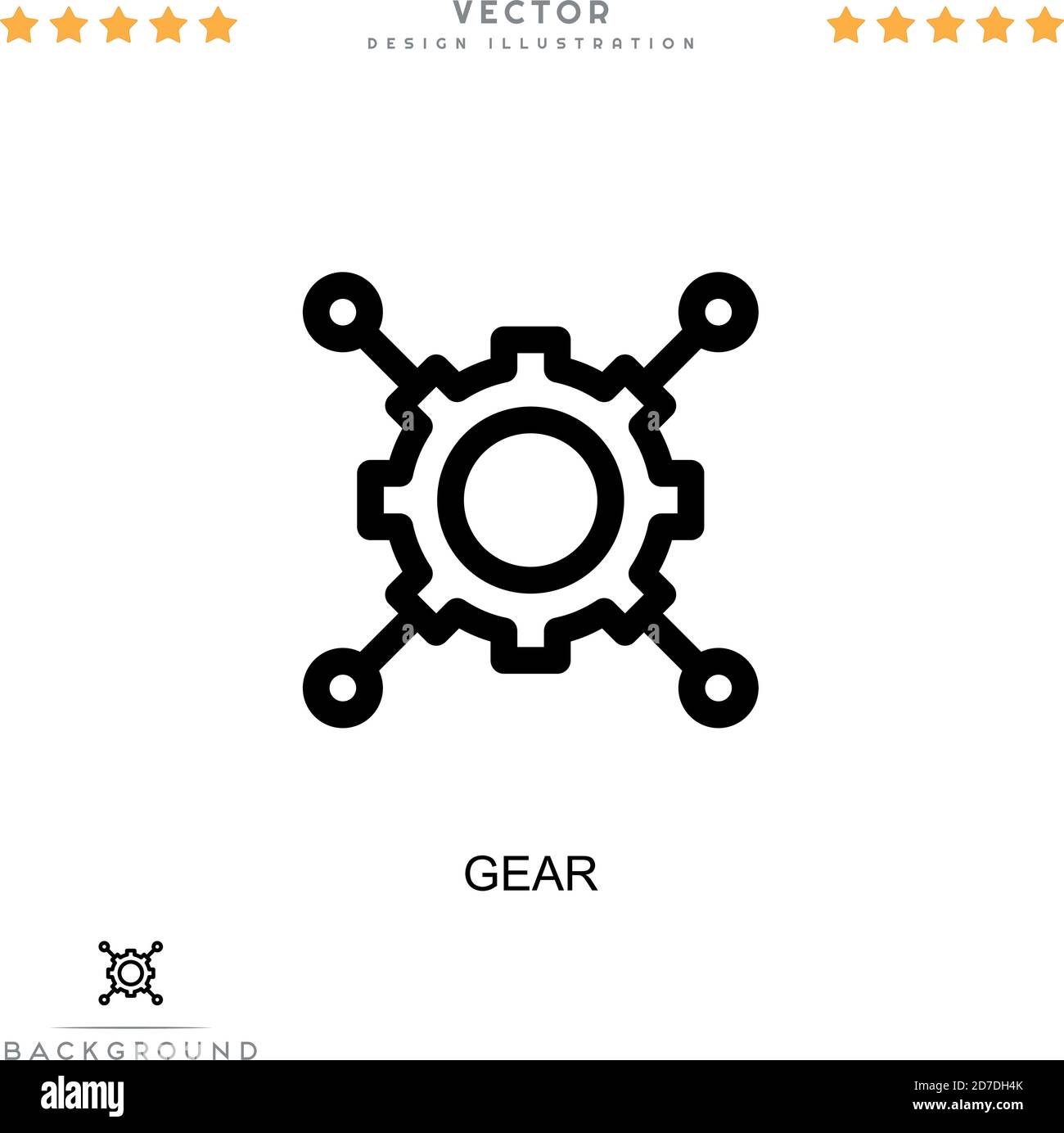 Gear icon. Simple element from digital disruption collection. Line Gear ...
