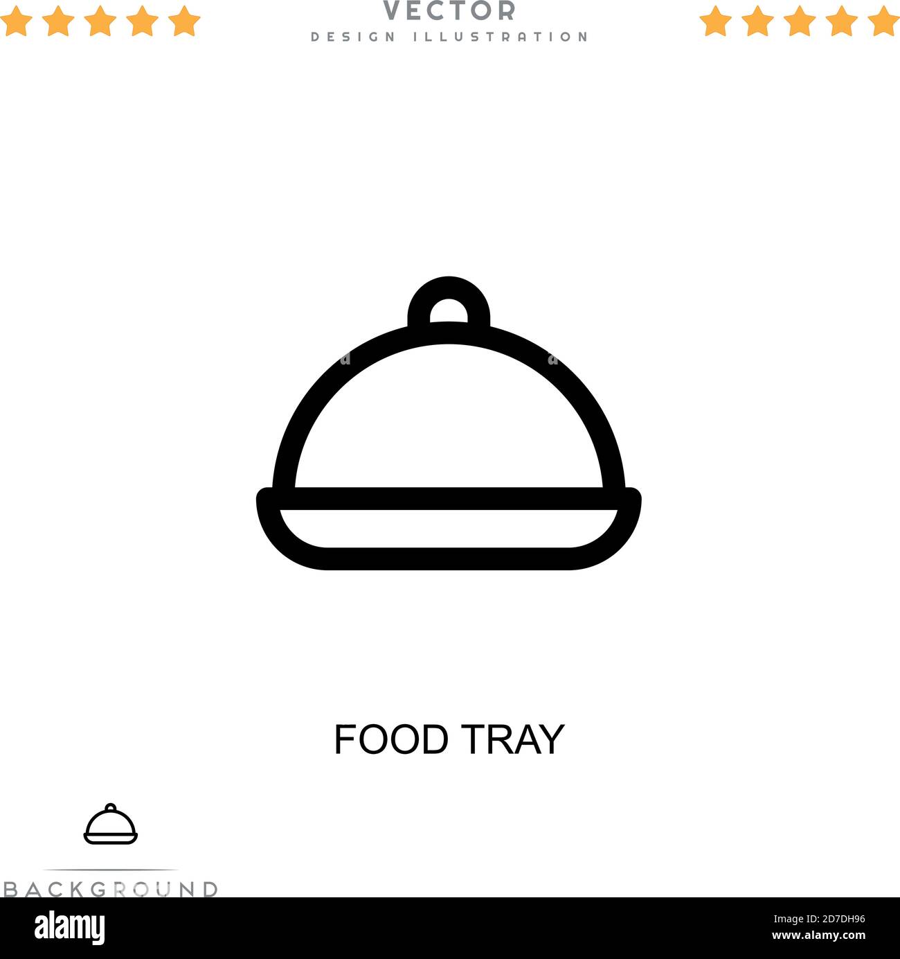 Food tray icon. Simple element from digital disruption collection. Line ...