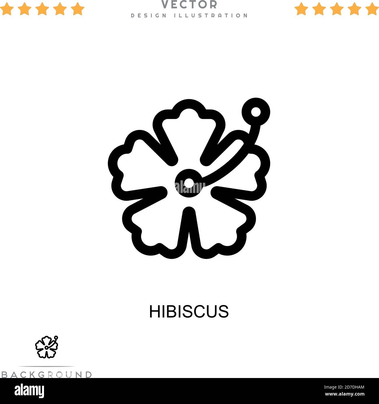 Hibiscus icon. Simple element from digital disruption collection. Line ...