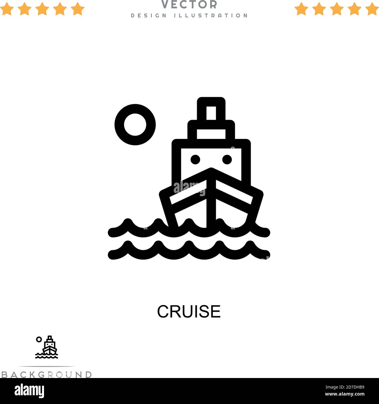 Cruise icon. Simple element from digital disruption collection. Line ...