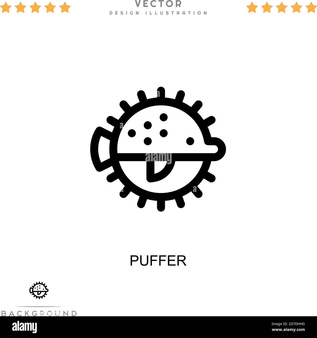 Blackspotted puffer fish dog faced puffer Stock Vector Images - Alamy