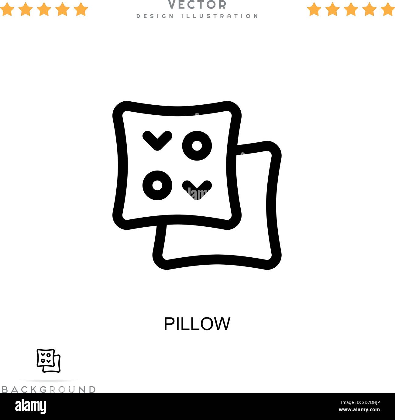 Pillow icon. Simple element from digital disruption collection. Line ...