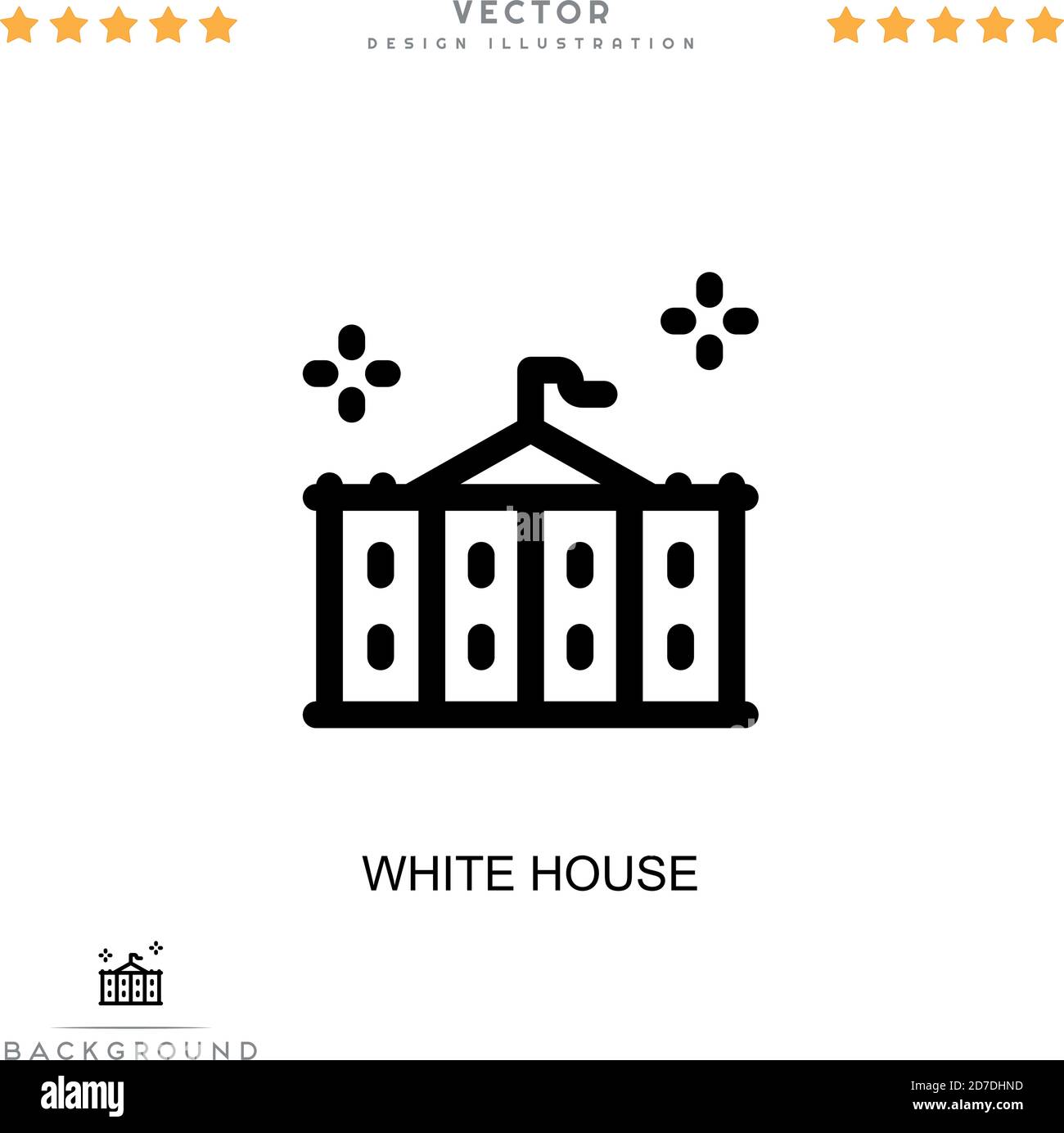 White house icon. Simple element from digital disruption collection ...