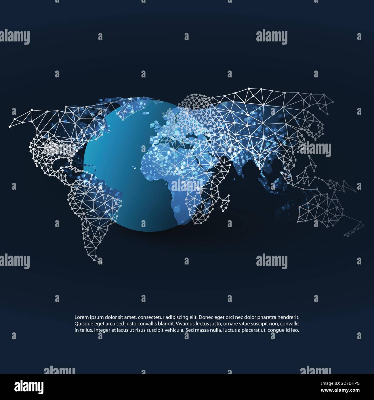 Cloud computing and networks concept with earth globe and world map ...