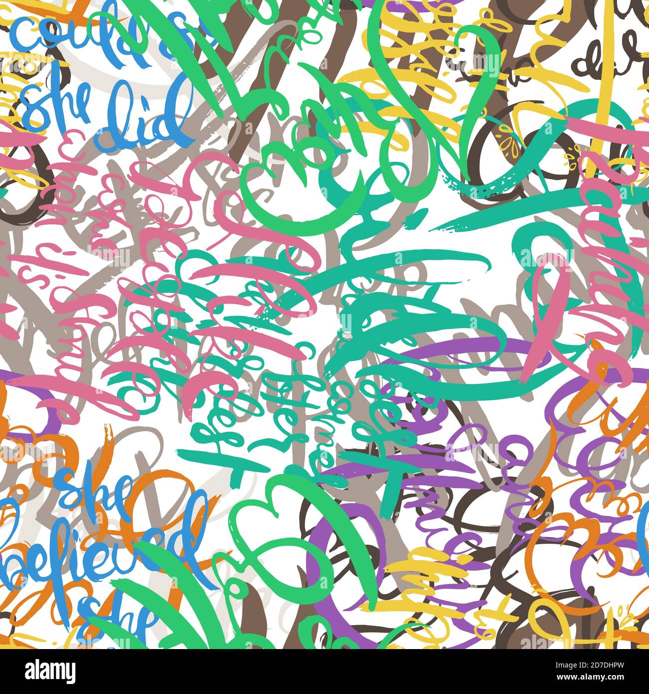 Graffiti background seamless pattern. Hand style tagging. Vandal vector ...