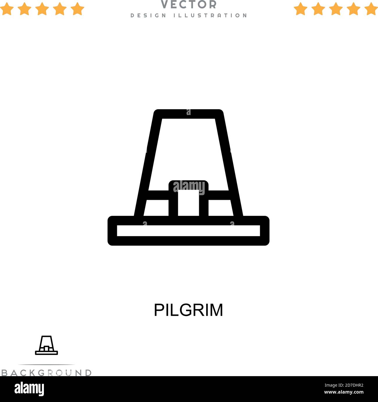 Pilgrim icon. Simple element from digital disruption collection. Line ...
