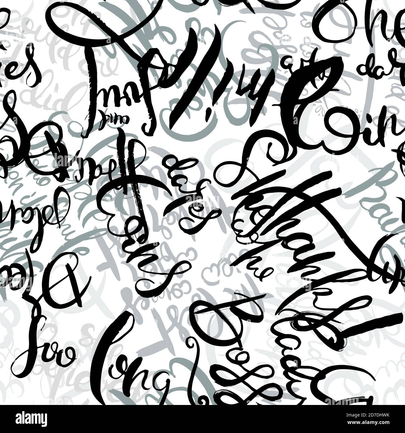 Graffiti background seamless pattern. Hand style tagging. Vandal vector ...