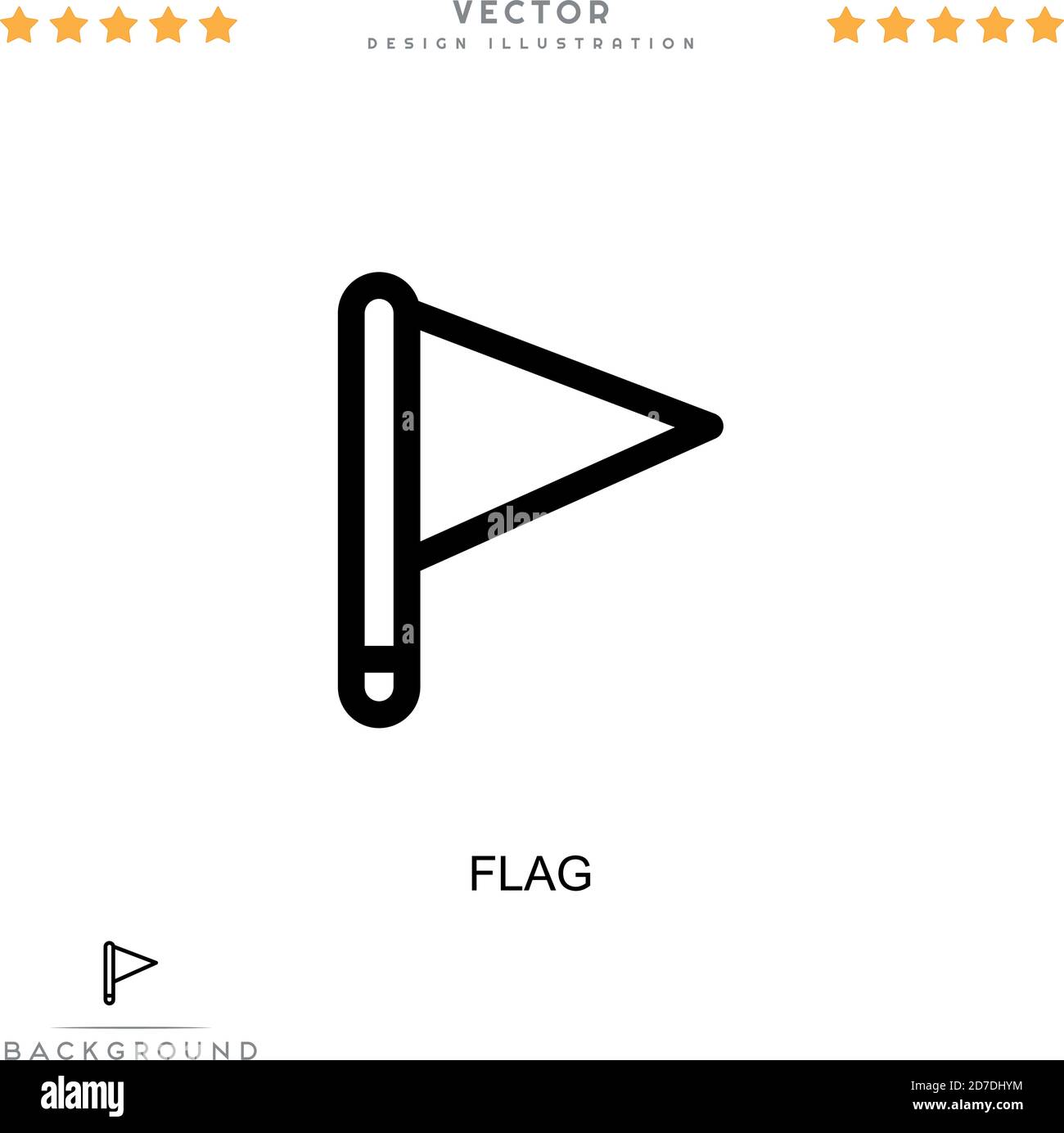 Flag icon. Simple element from digital disruption collection. Line Flag ...