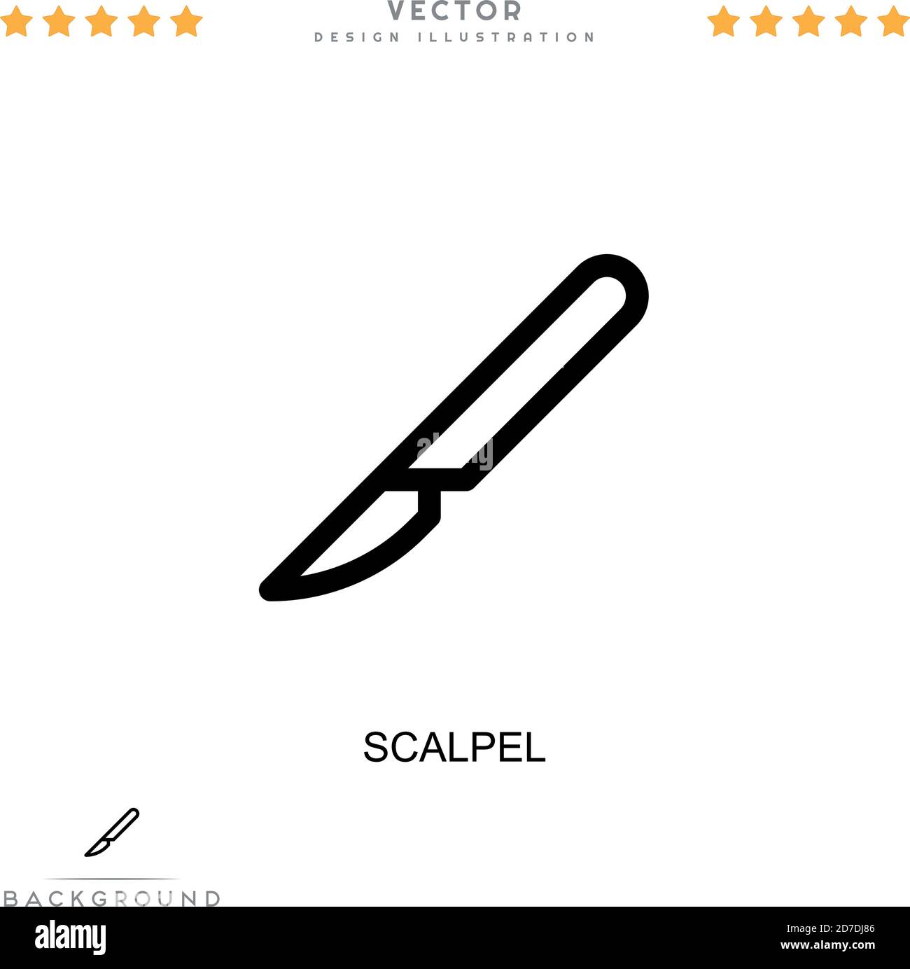 Scalpel icon. Simple element from digital disruption collection. Line ...