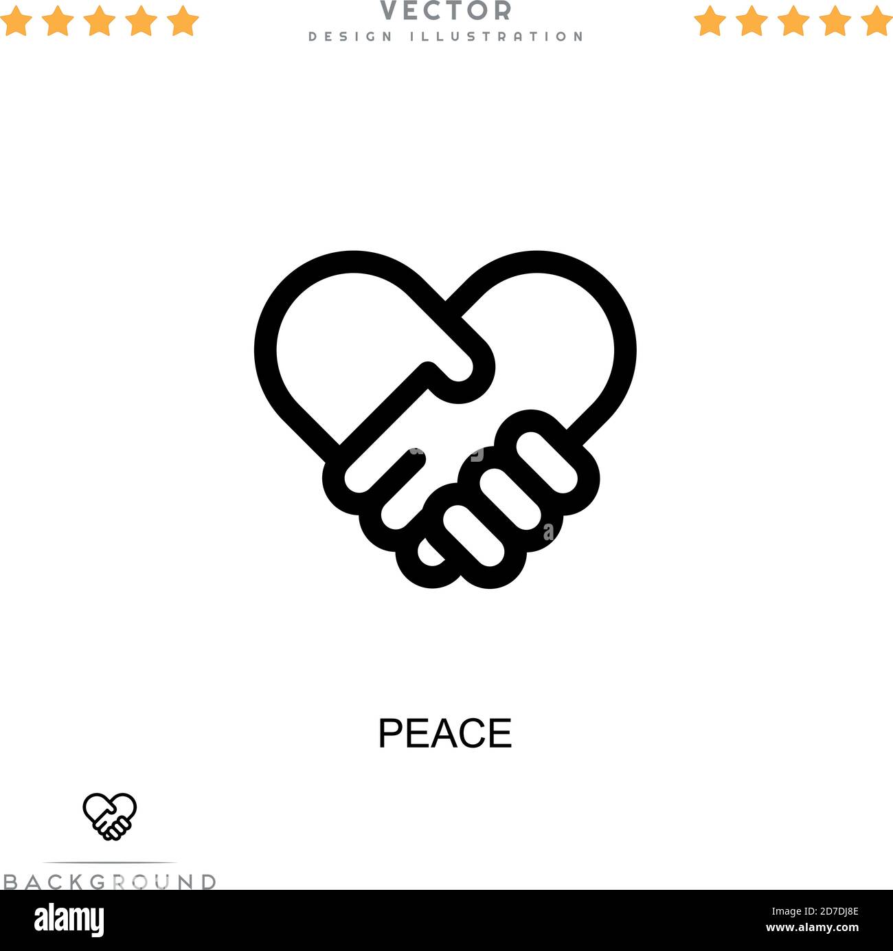 Peace icon. Simple element from digital disruption collection. Line ...