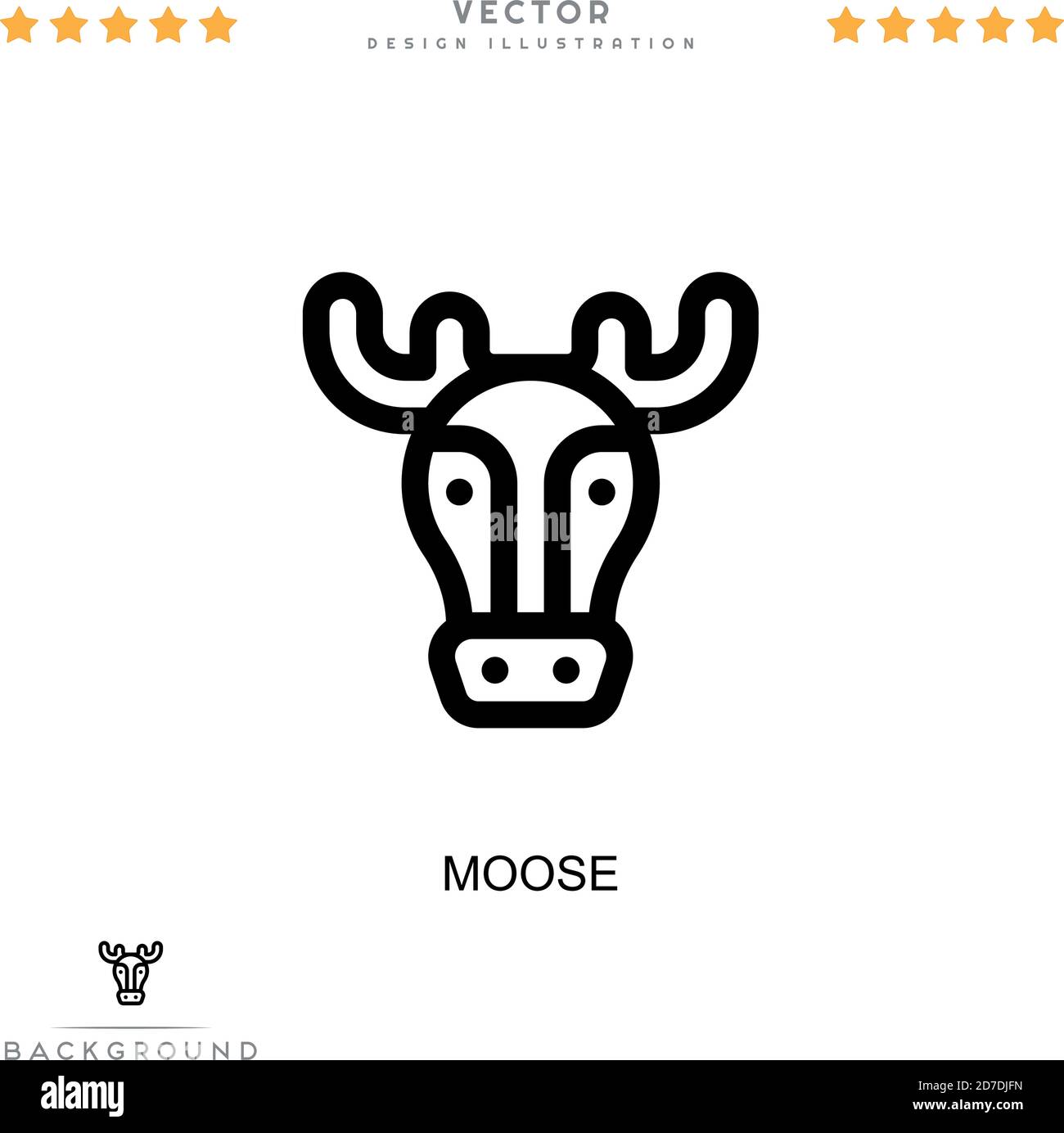 Moose icon. Simple element from digital disruption collection. Line ...