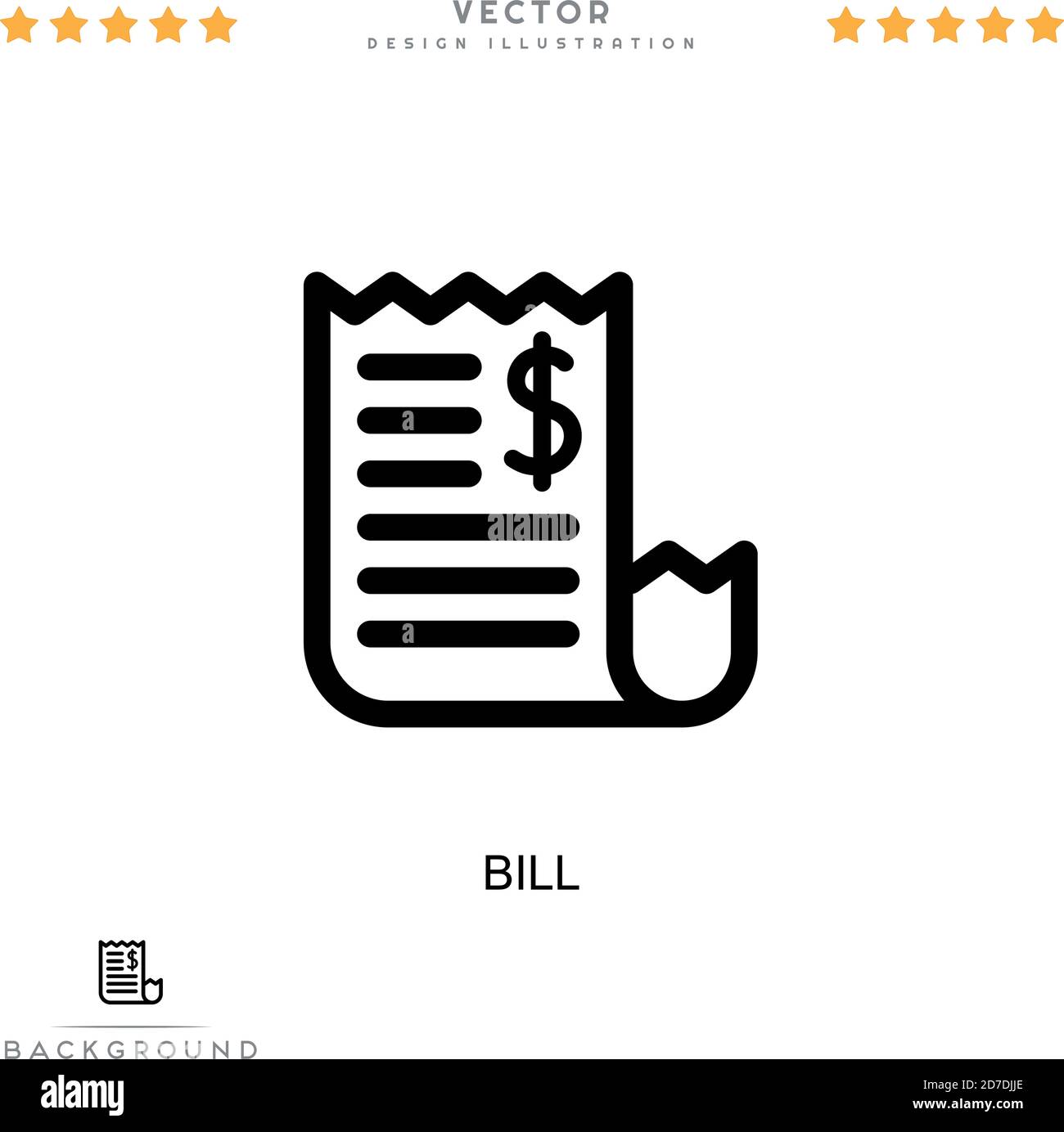 Bill icon. Simple element from digital disruption collection. Line Bill ...