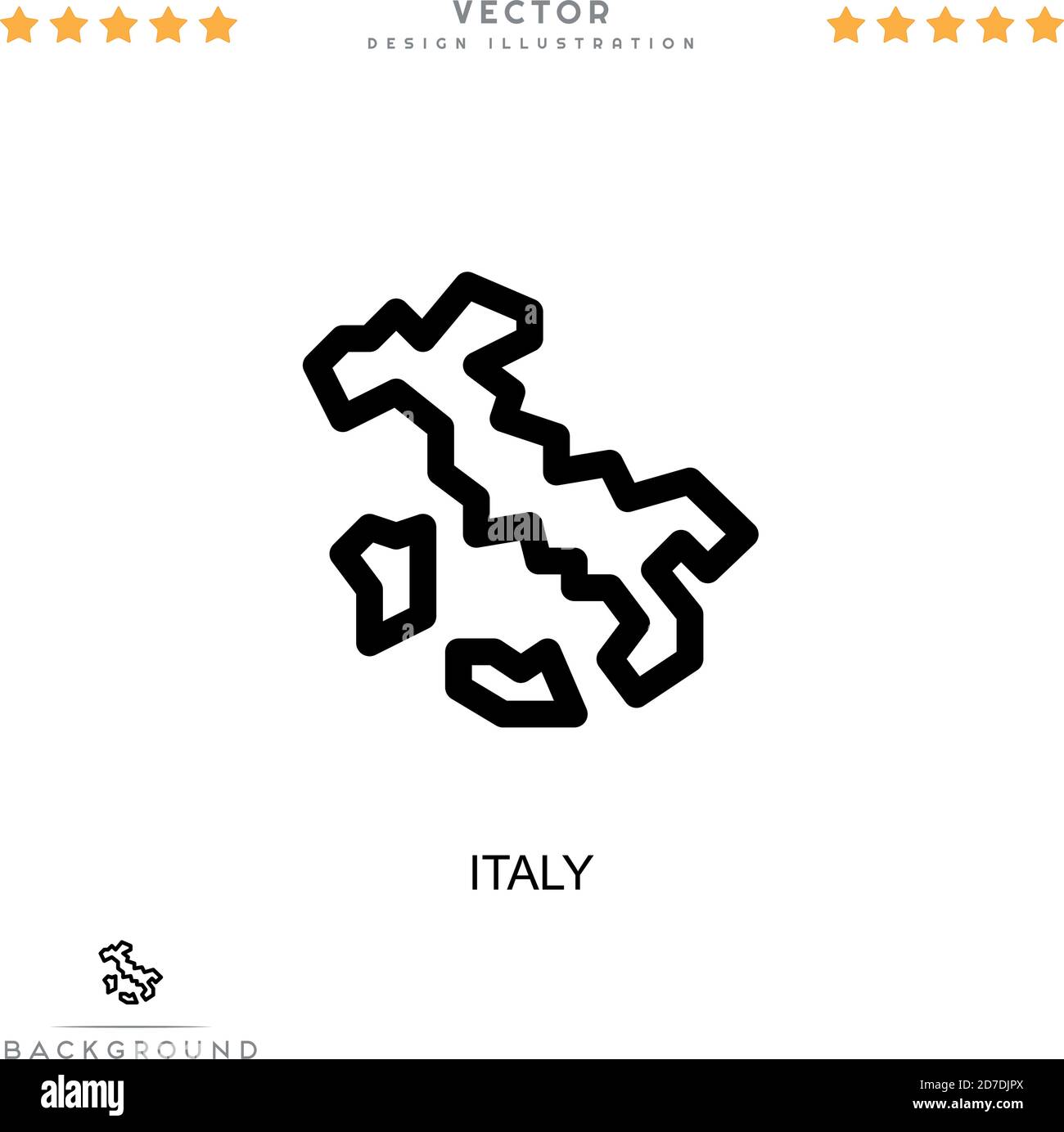 Italy icon. Simple element from digital disruption collection. Line ...