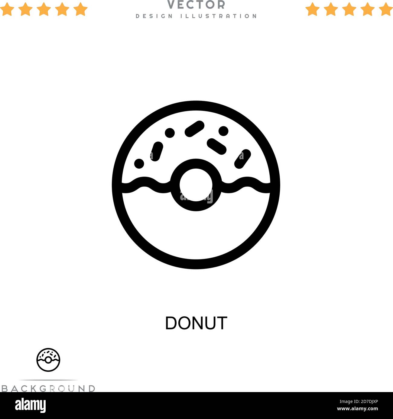Donut icon. Simple element from digital disruption collection. Line ...