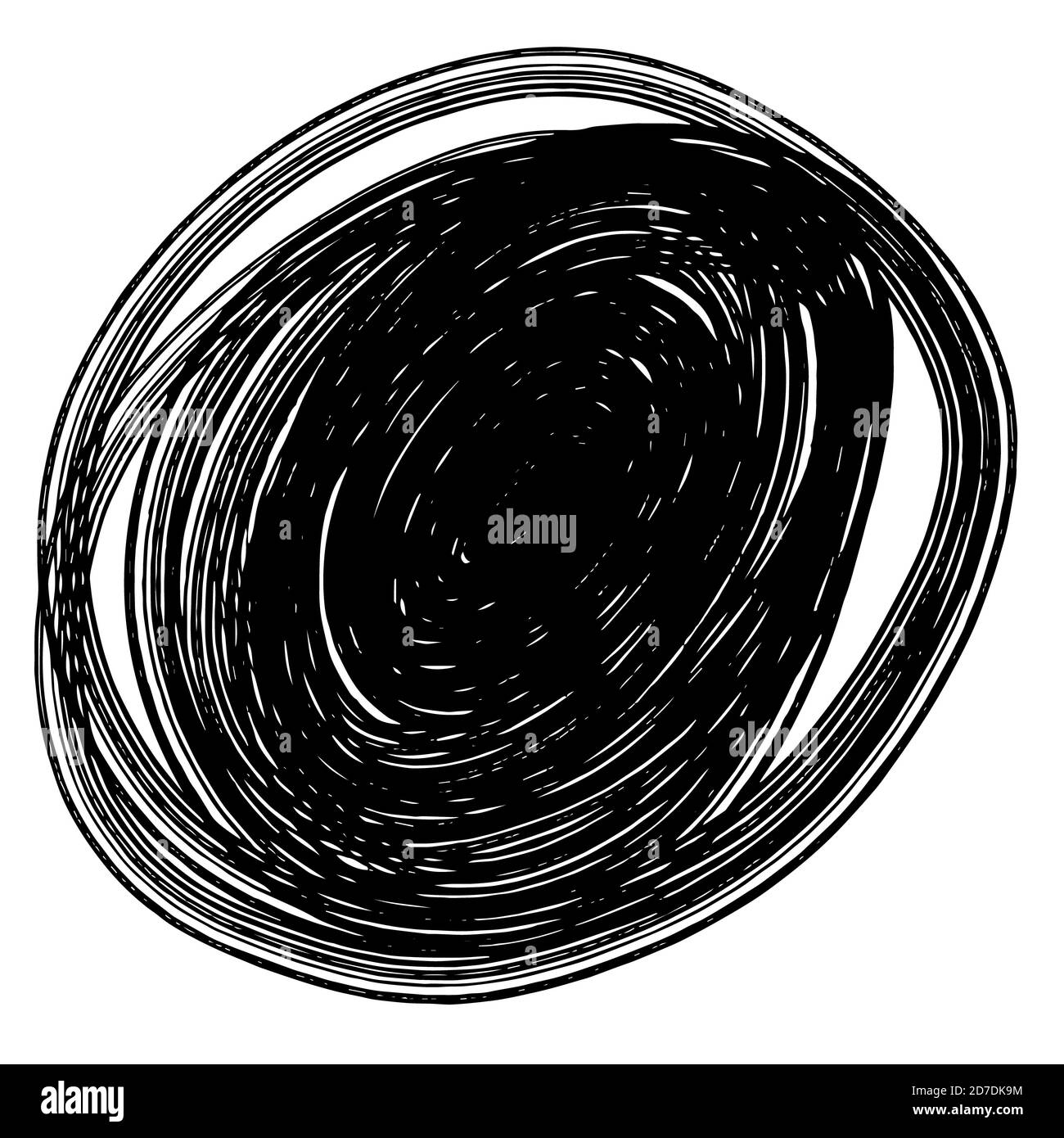Hand drawn black line shape for text on white Stock Photo - Alamy
