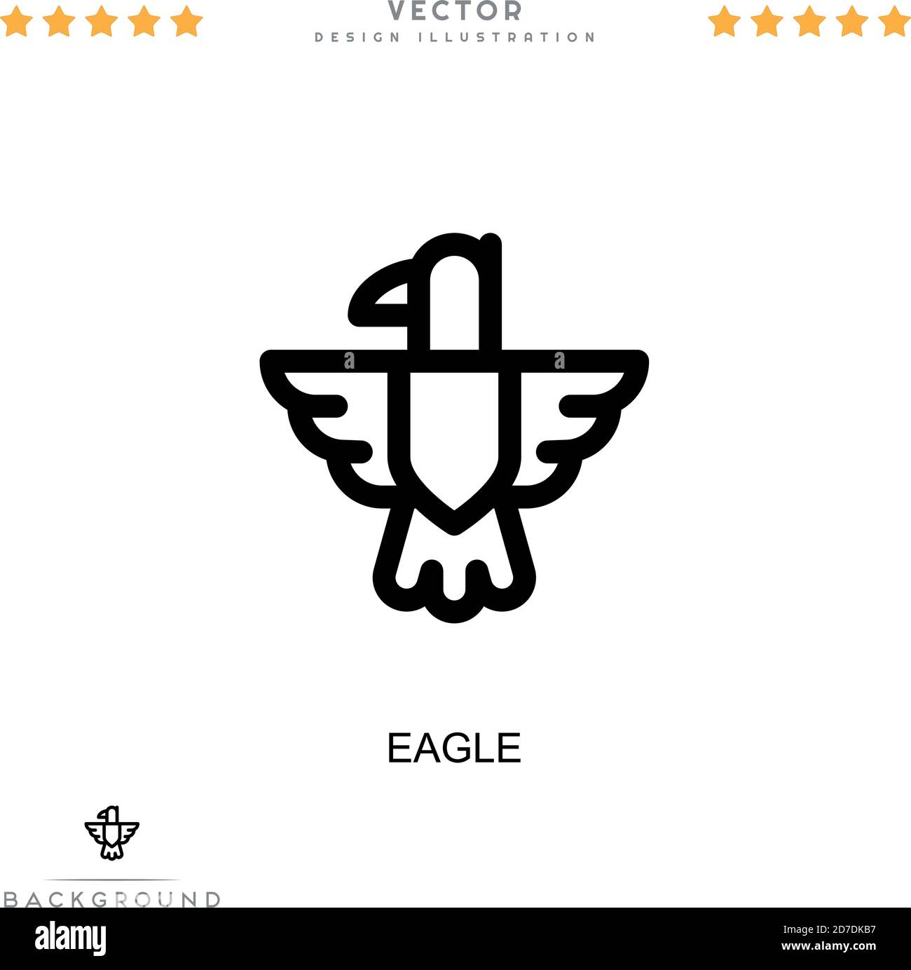 Eagle icon. Simple element from digital disruption collection. Line ...