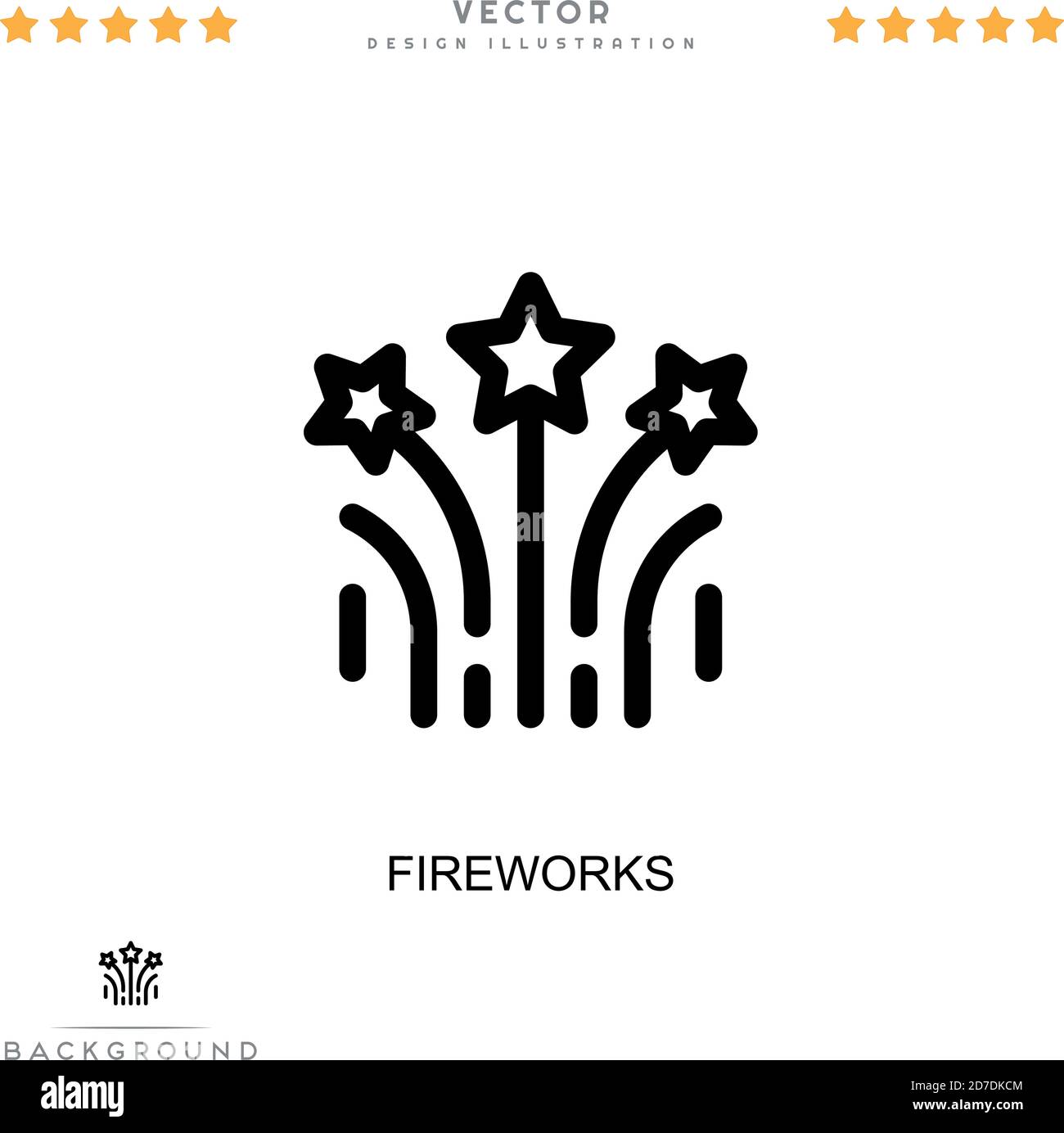 Fireworks icon. Simple element from digital disruption collection. Line ...