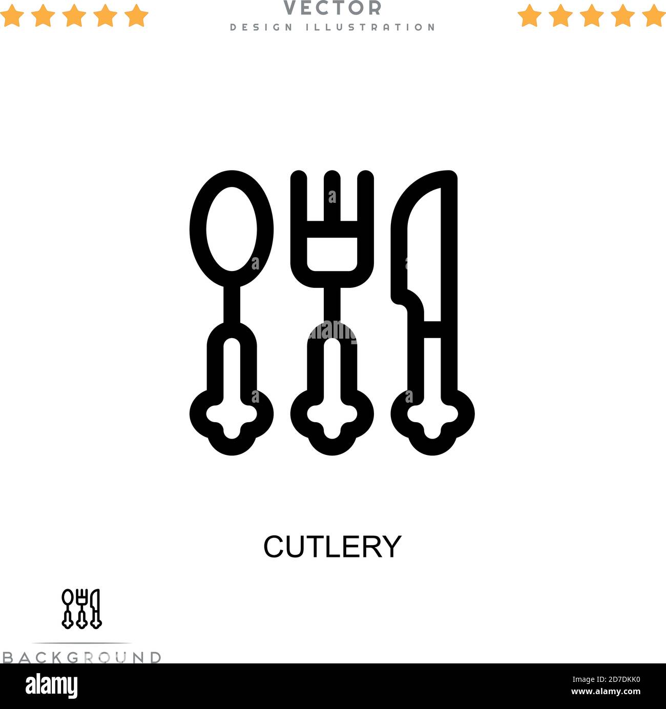 Cutlery icon. Simple element from digital disruption collection. Line ...