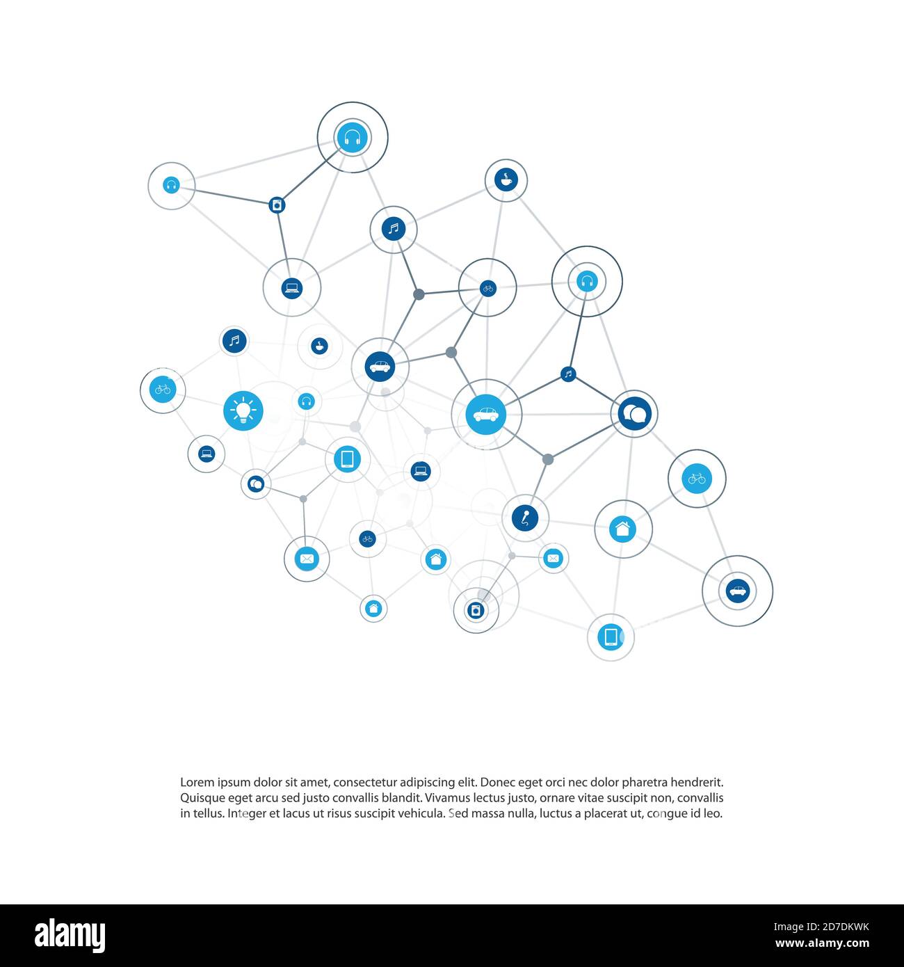 Cloud Computing, Network Connections, Digital Communication Concept ...