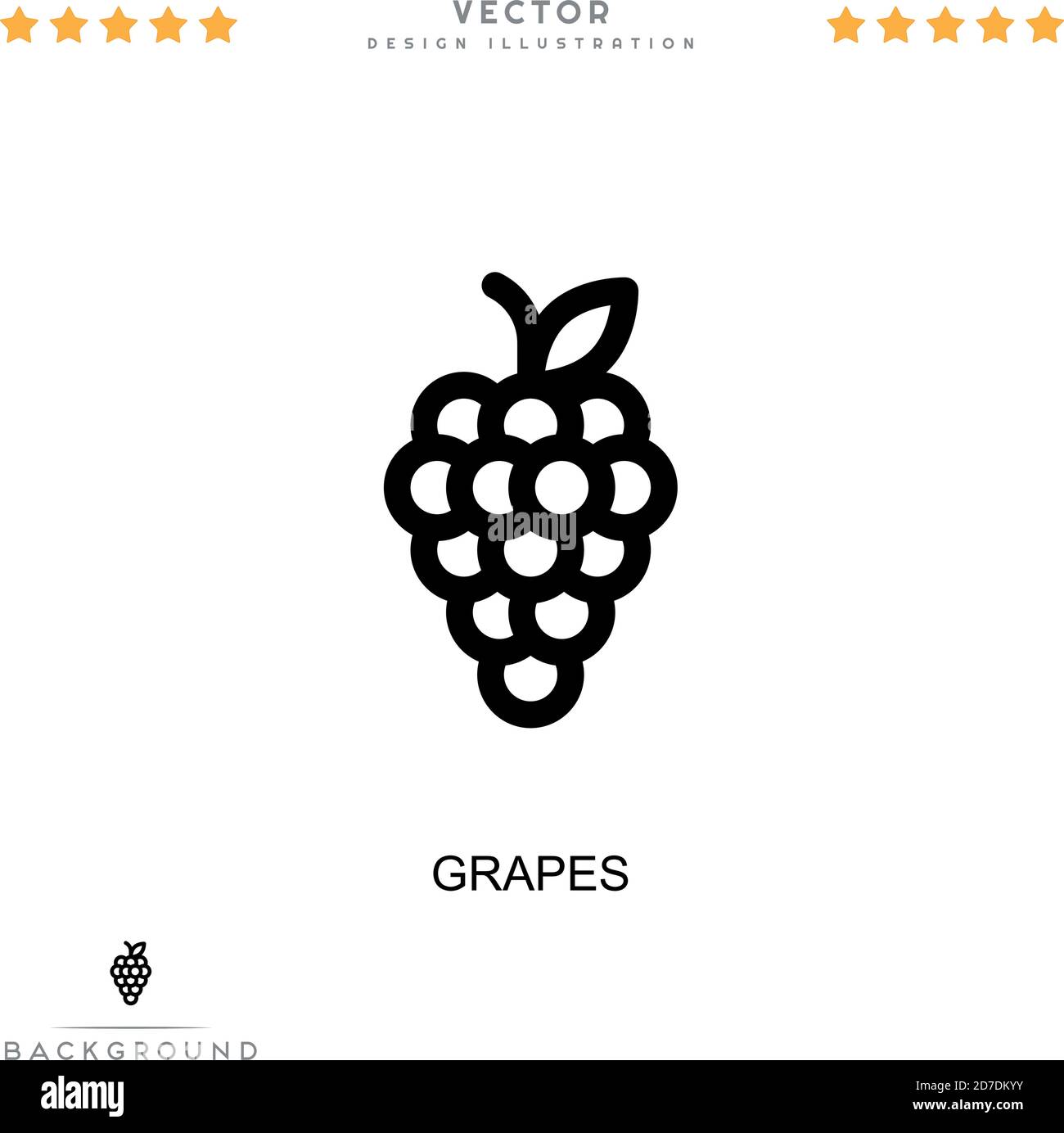 Grapes icon. Simple element from digital disruption collection. Line ...