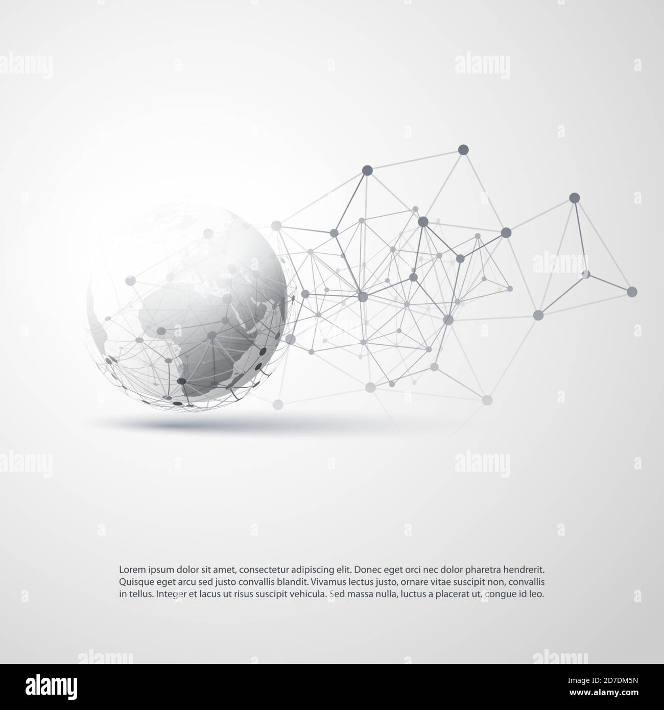 Black and White Modern Minimal Style Cloud Computing, Global Networks ...