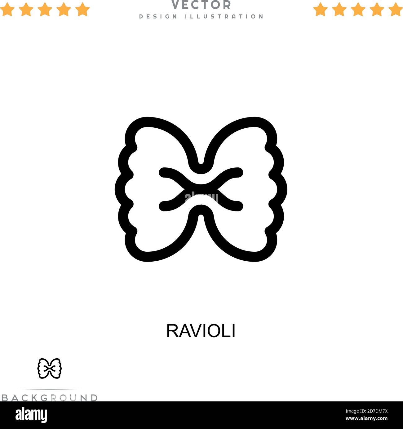 Ravioli icon. Simple element from digital disruption collection. Line ...