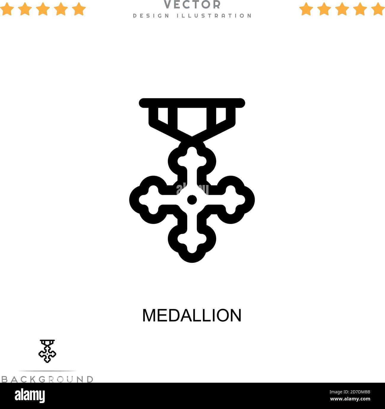 Medallion icon. Simple element from digital disruption collection. Line ...