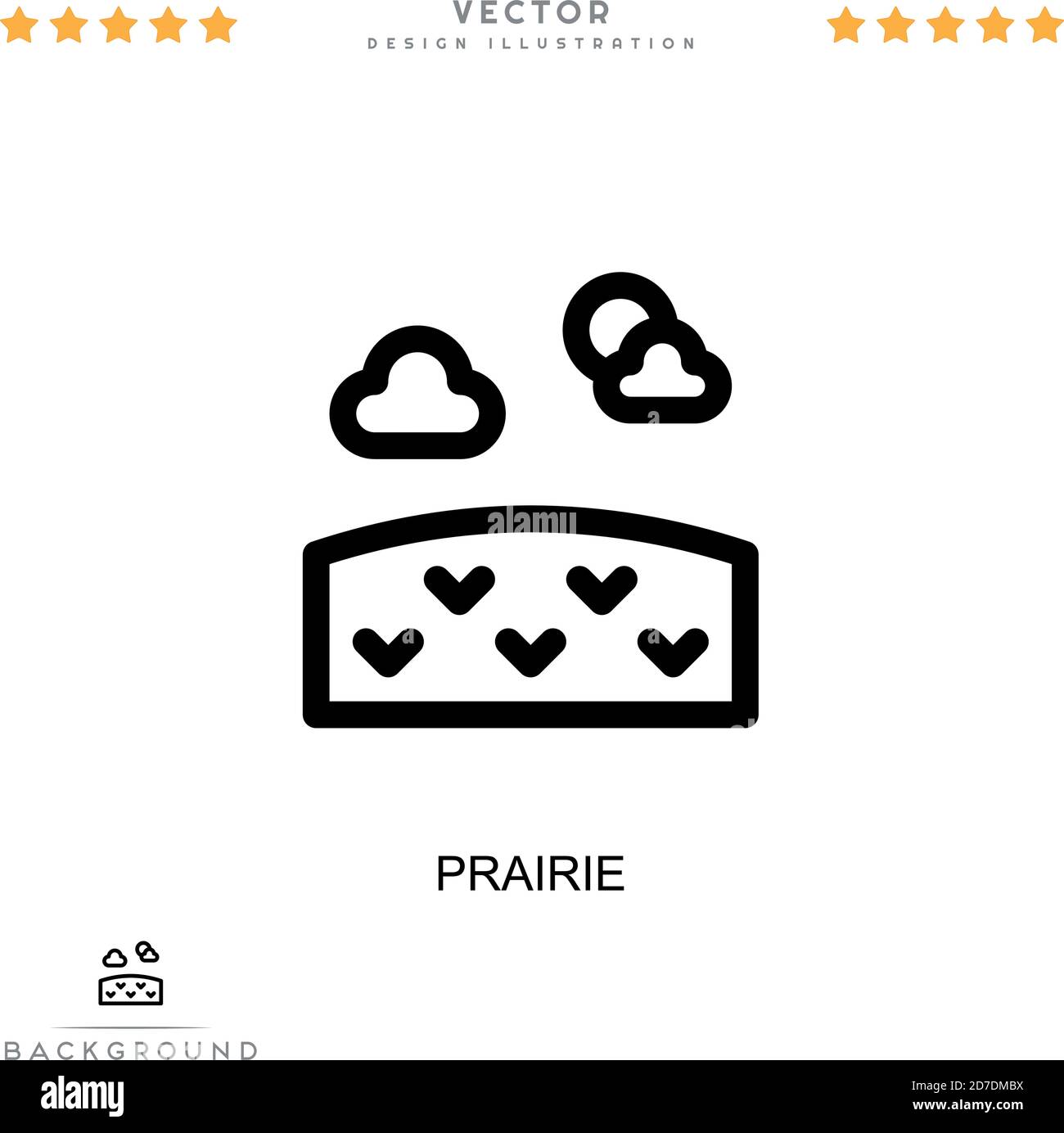 Prairie icon. Simple element from digital disruption collection. Line ...