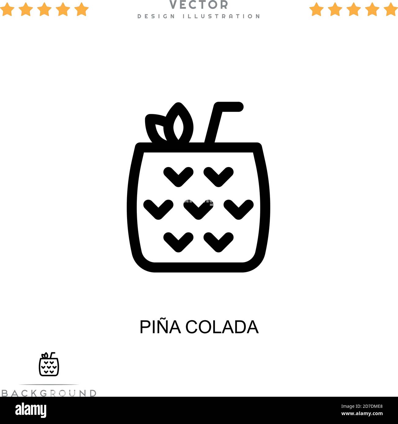Piña colada icon. Simple element from digital disruption collection ...