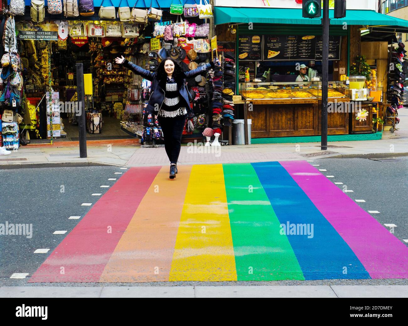 Rainbow pedestrian crossing hi-res stock photography and images - Alamy