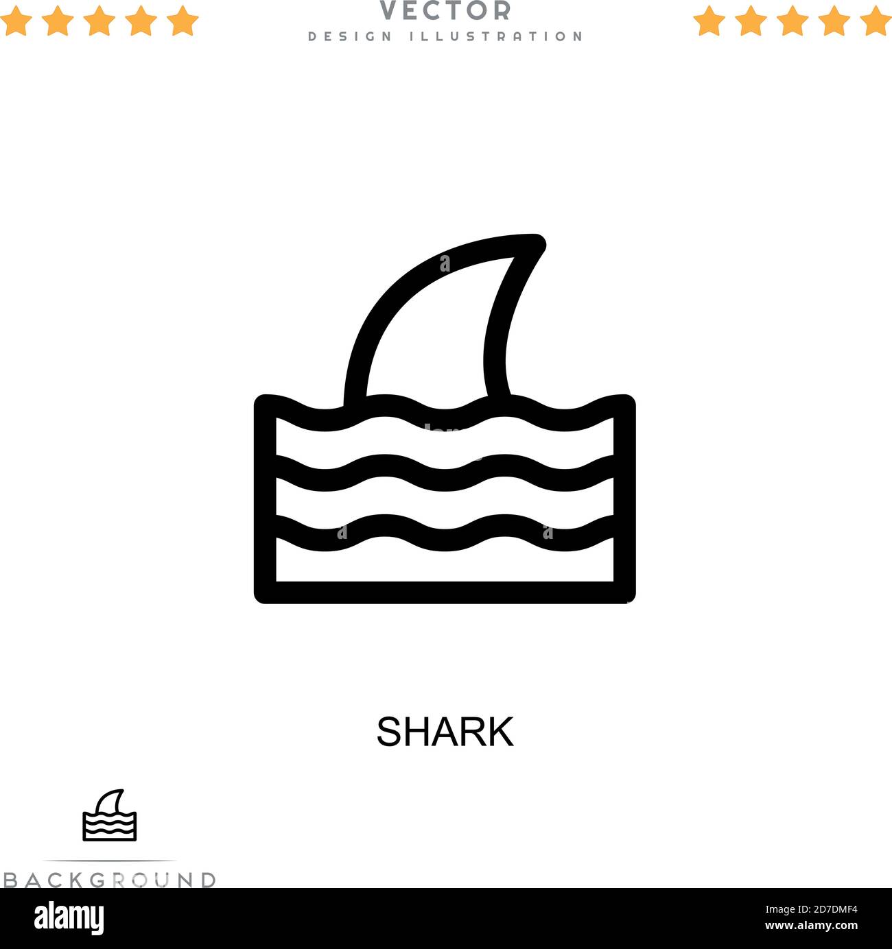 Shark icon. Simple element from digital disruption collection. Line ...