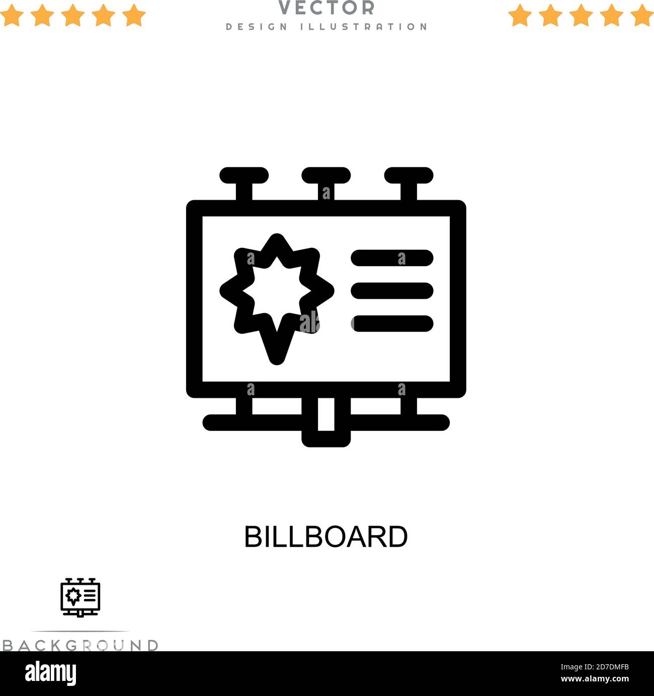 Billboard icon. Simple element from digital disruption collection. Line ...