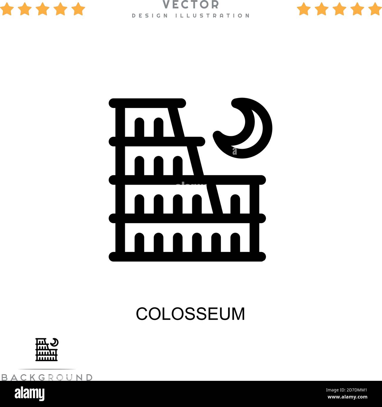 Colosseum icon. Simple element from digital disruption collection. Line ...