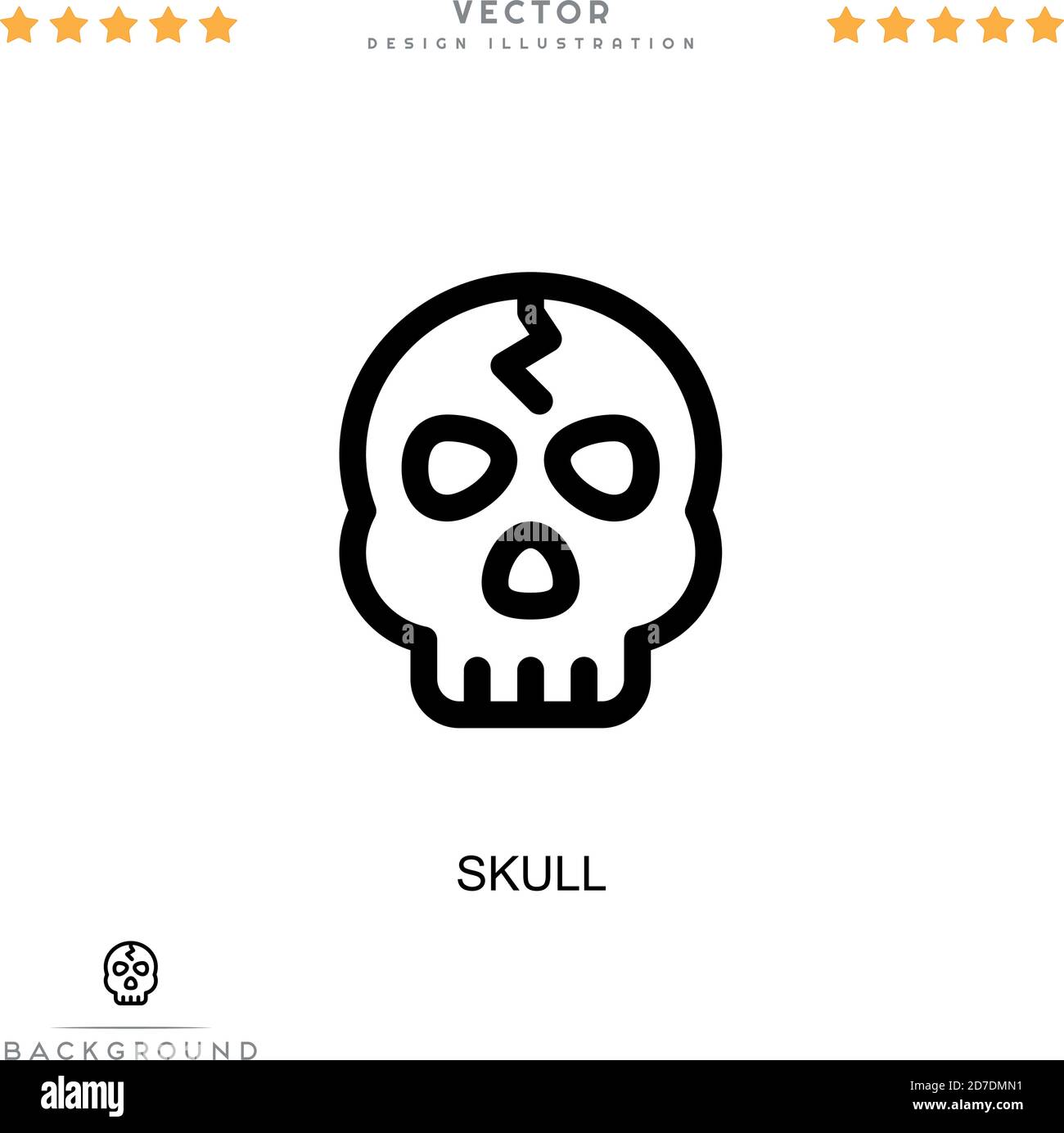 Skull icon. Simple element from digital disruption collection. Line ...