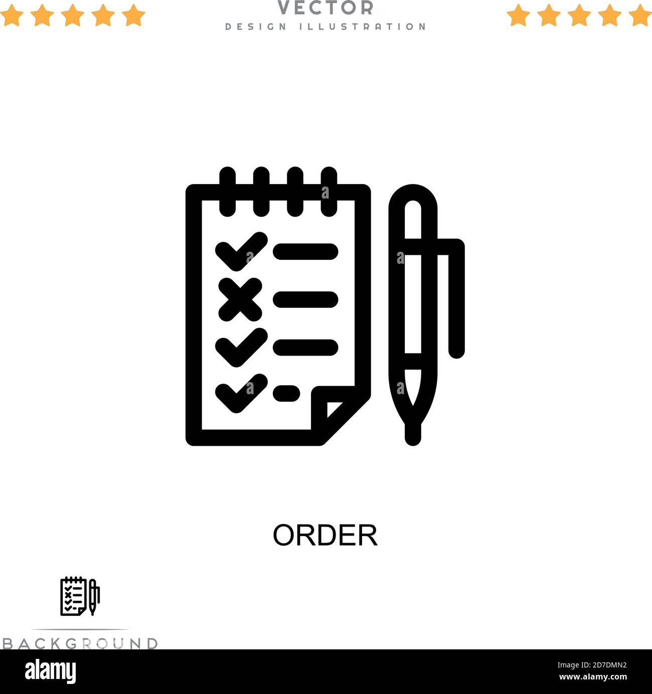 Order icon. Simple element from digital disruption collection. Line ...