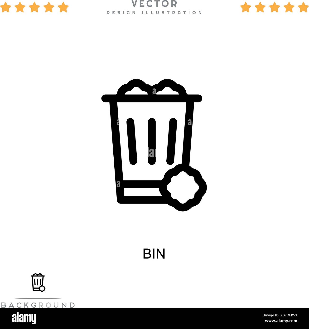 Bin icon. Simple element from digital disruption collection. Line Bin ...