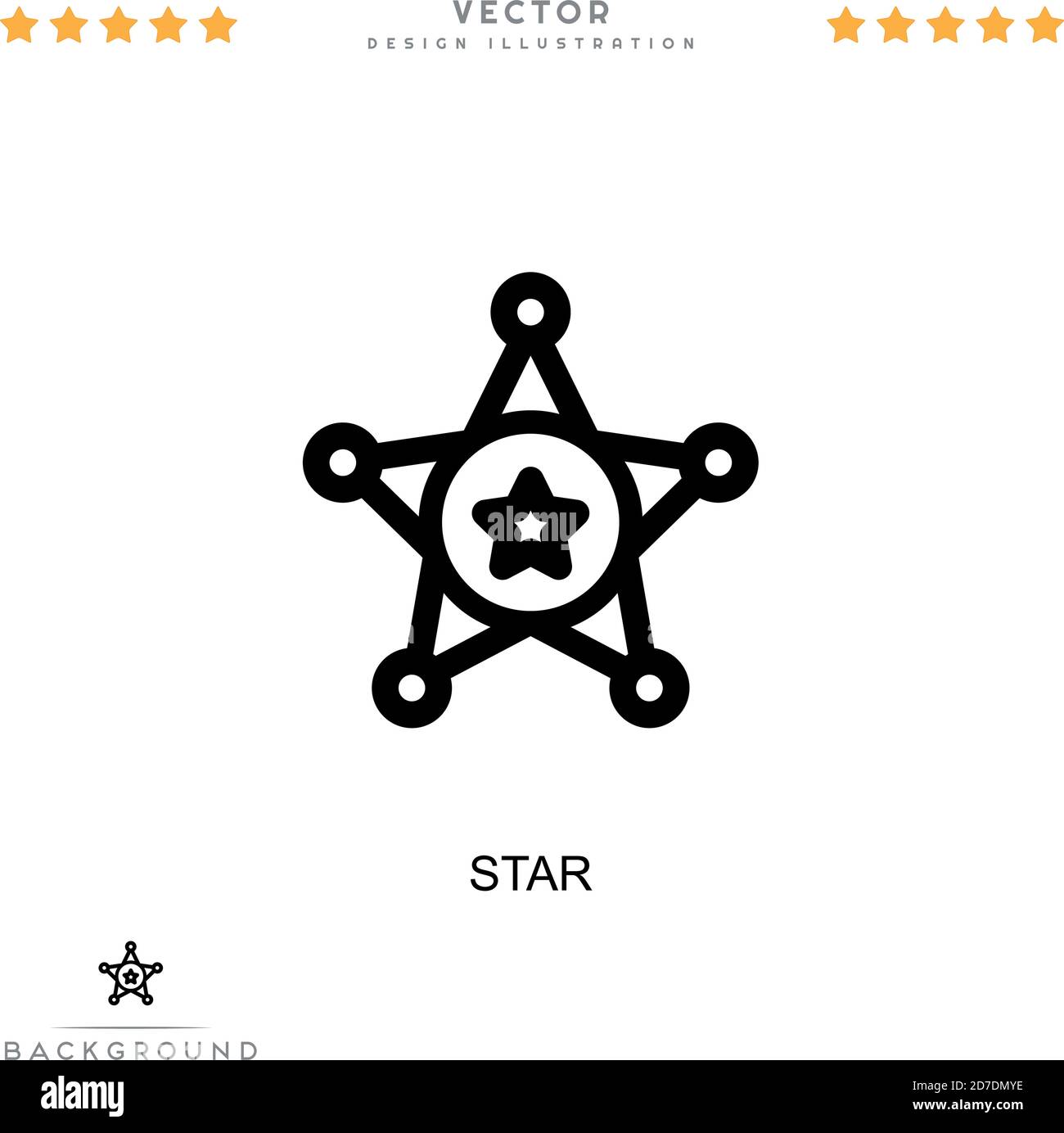 Star icon. Simple element from digital disruption collection. Line Star ...