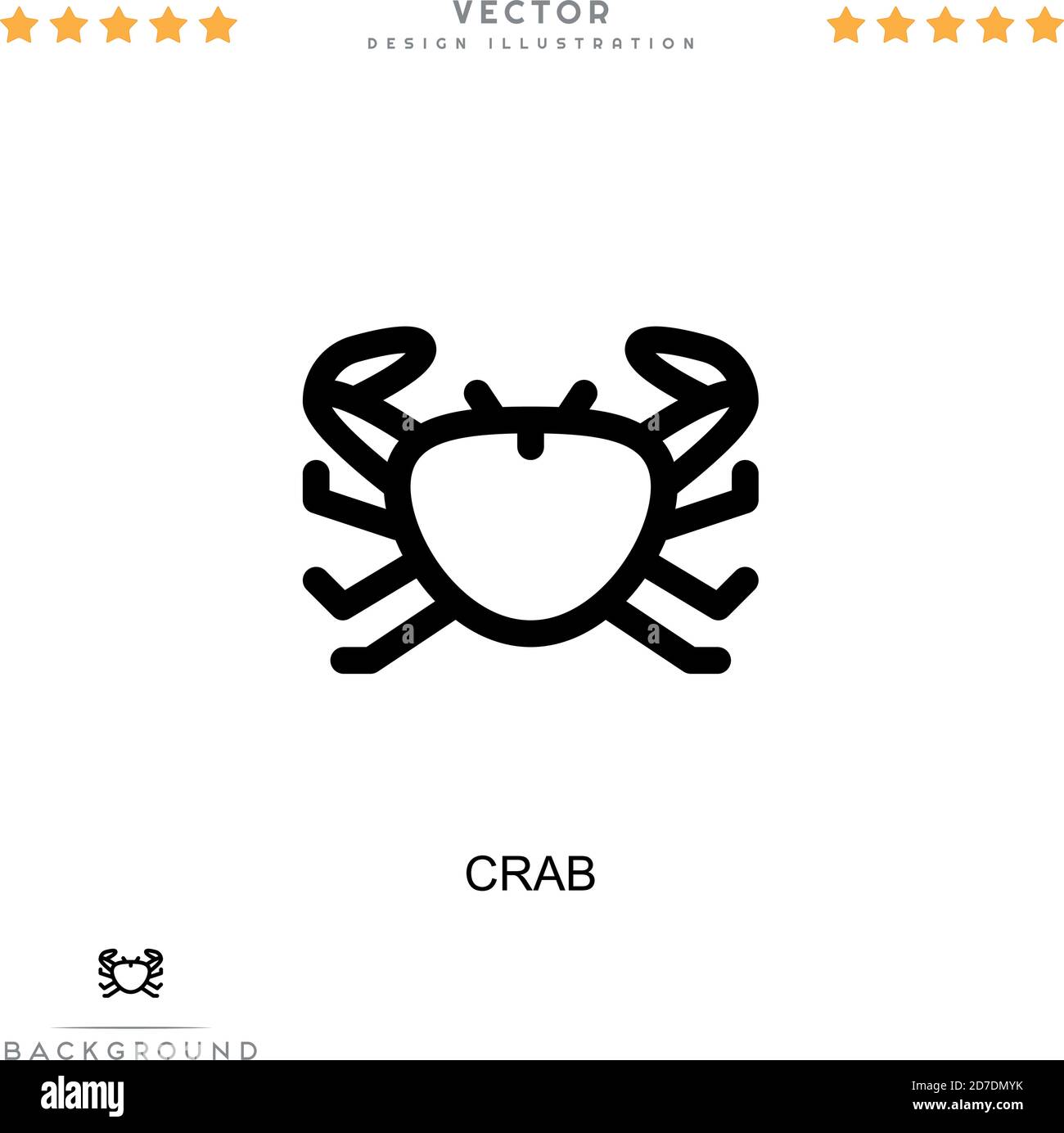 Crab icon. Simple element from digital disruption collection. Line Crab ...