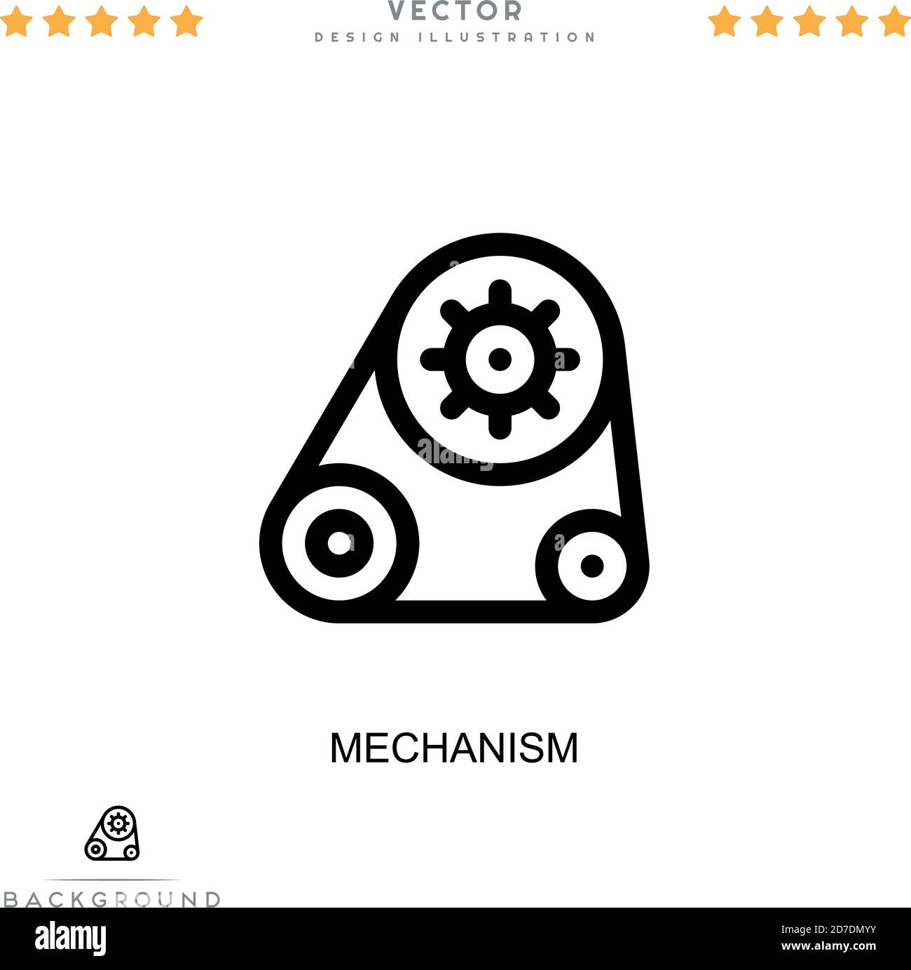 Mechanism icon. Simple element from digital disruption collection. Line ...
