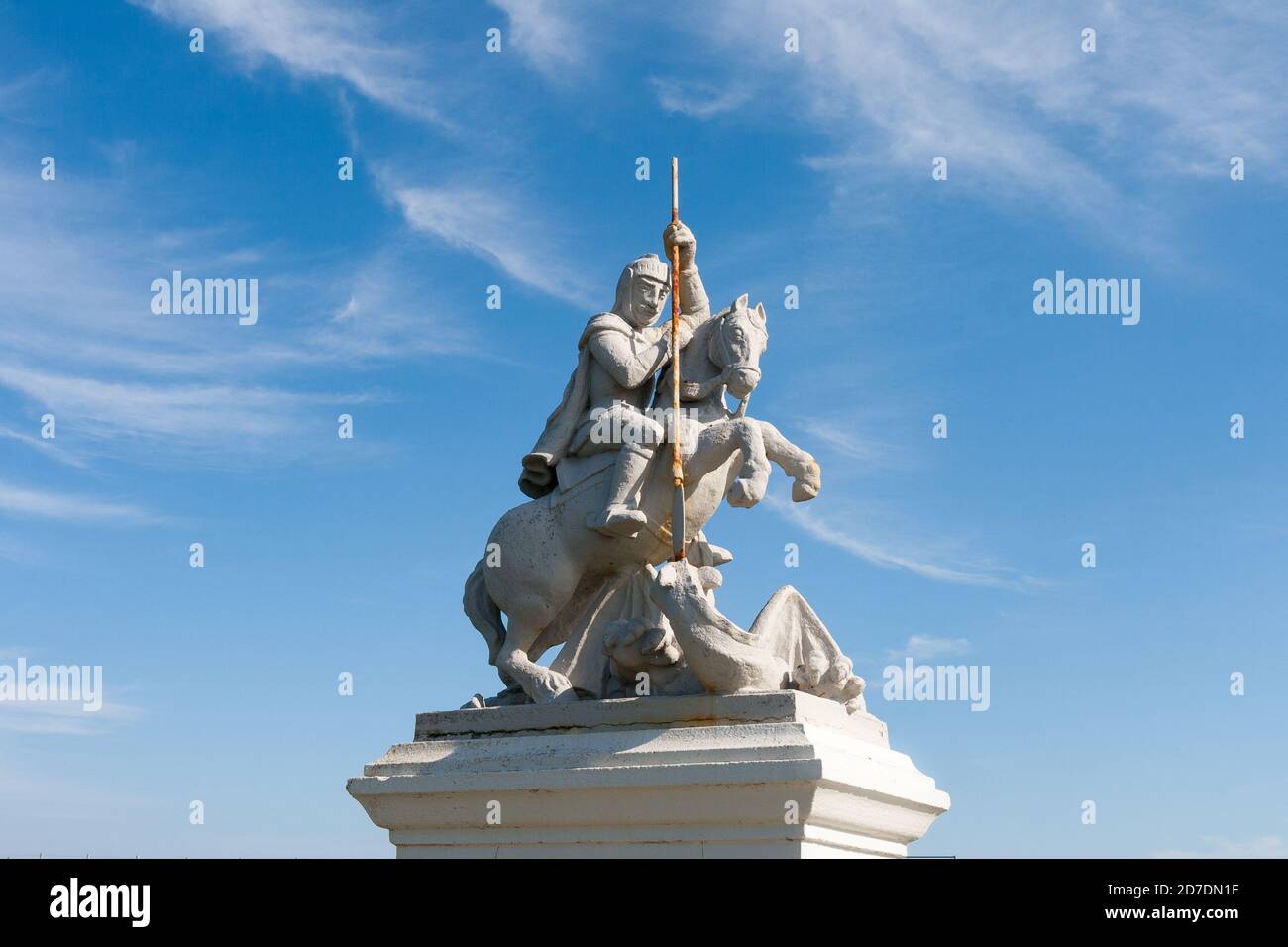 The St George sculpture at Lamb Holm, Orkney Stock Photo - Alamy