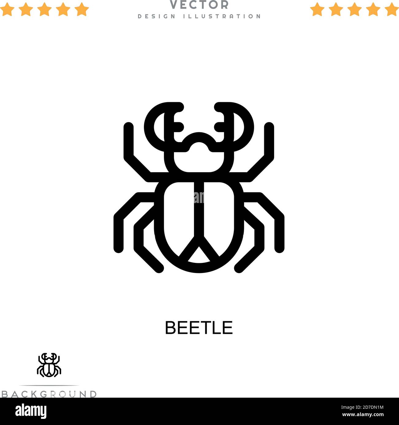 Beetle icon. Simple element from digital disruption collection. Line ...